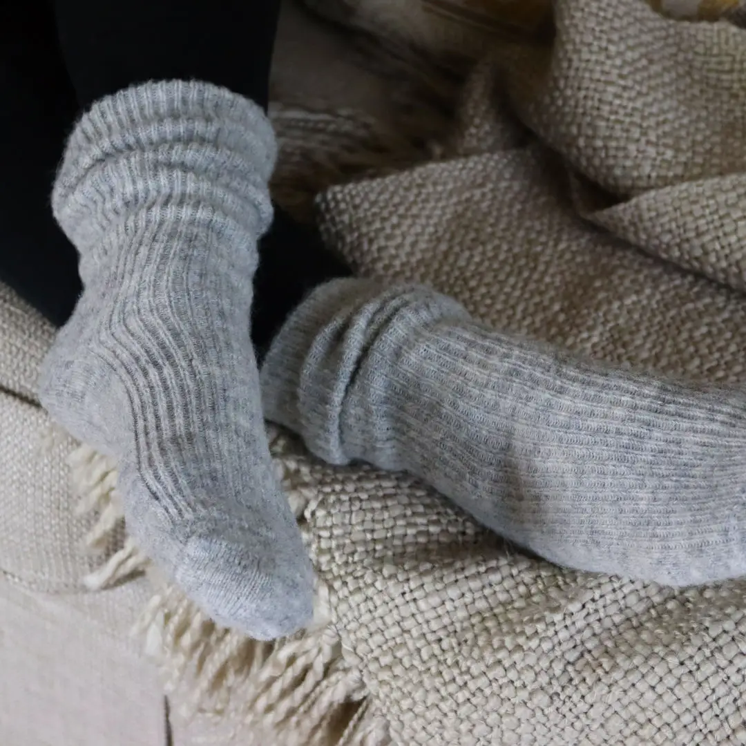 Warm Luxury Italian Baby Alpaca Socks - Apollo