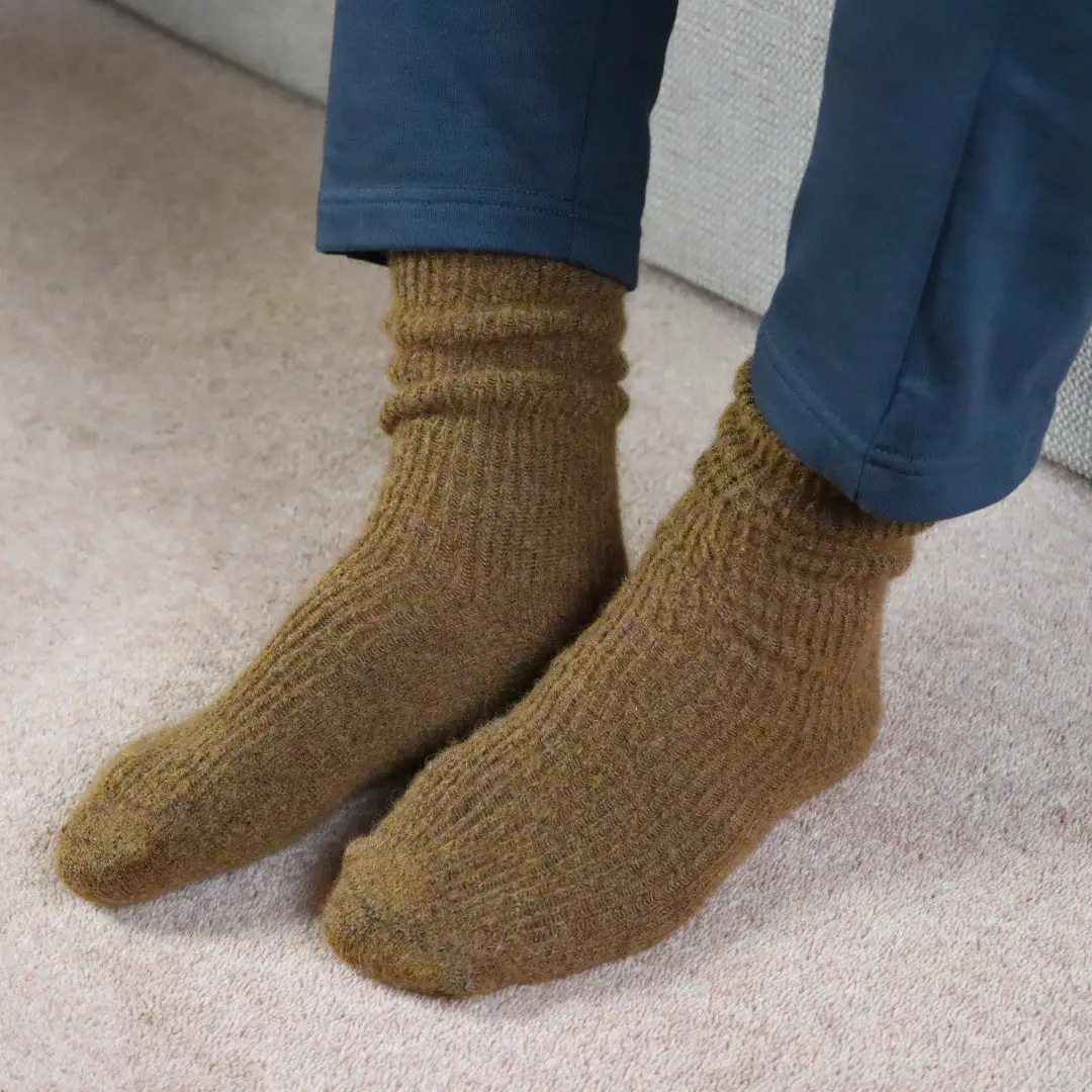 Warm Luxury Italian Baby Alpaca Socks - Apollo